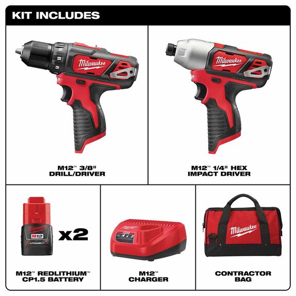 MILWAUKEE M12™ Drill/Impact Combo Kit