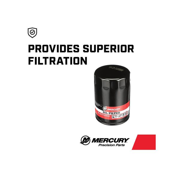MERCURY MARINE Mercury Verado Oil Filter 877769K01 for Mercury L6 200 ...