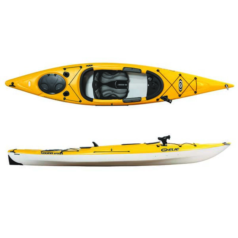 ELIE 12' Sound 120XE Sit-Inside Angler Kayak, Yellow/White | West Marine