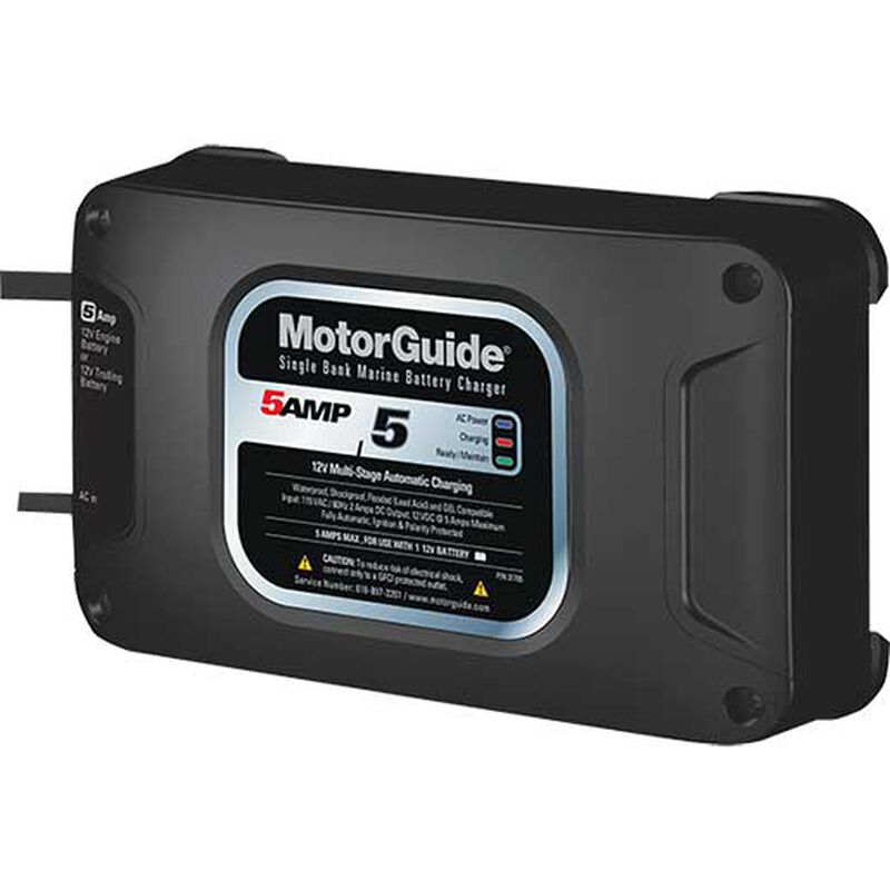 MOTORGUIDE Battery Charger, 1-Bank, 5 Amp | West Marine