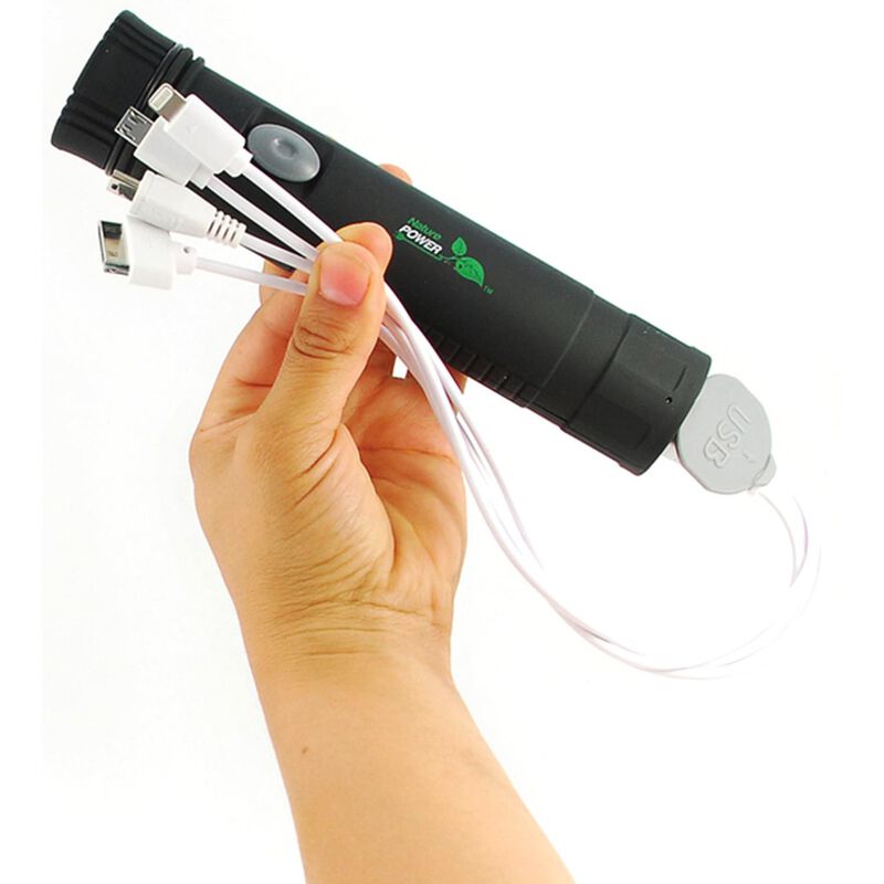 NATURE POWER Rechargeable LED Flashlight with Li-Ion Power Bank | West ...