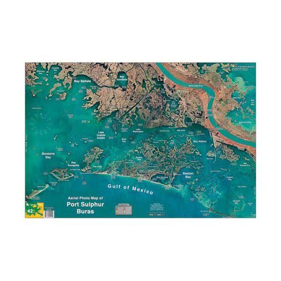 STANDARD MAPPING SERVICE Port Sulfur/Buras, Louisiana Laminated Map