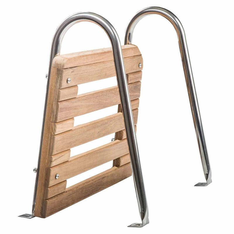 WHITECAP Teak Swim Platform, for Boats with Inboard/ Outboard Motor ...