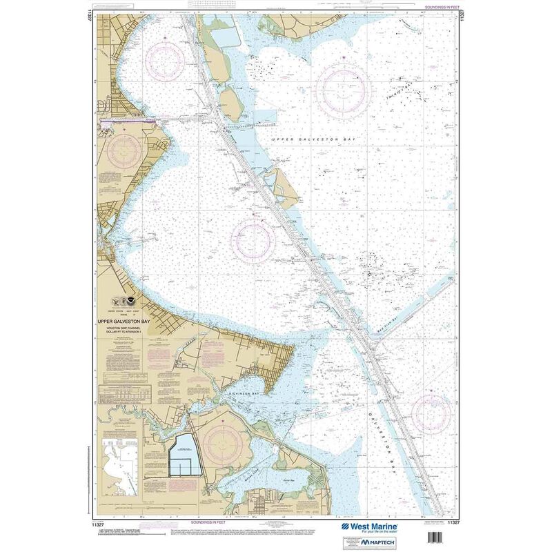 NOAA Maptech® NOAA Recreational Waterproof Chart-Upper Galveston Bay ...