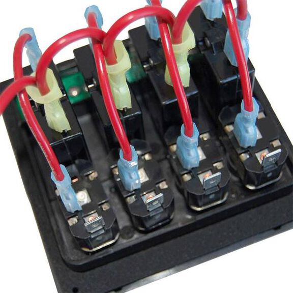 BLUE SEA SYSTEMS WeatherDeck® Waterproof Circuit Breaker Panel, Four ...