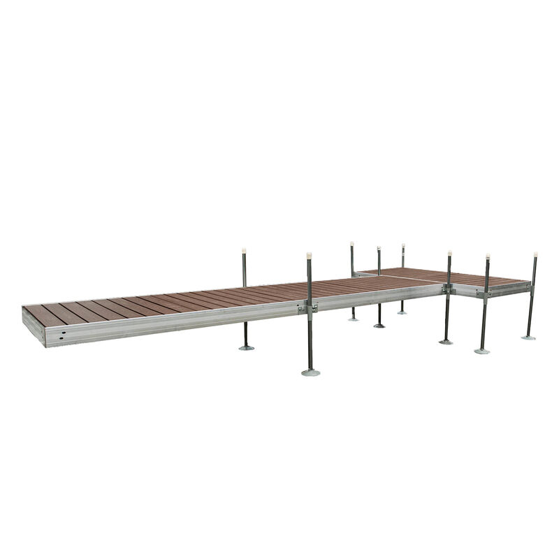 TOMMY DOCKS T-Shaped Aluminum Frame with Woodland Brown Decking ...