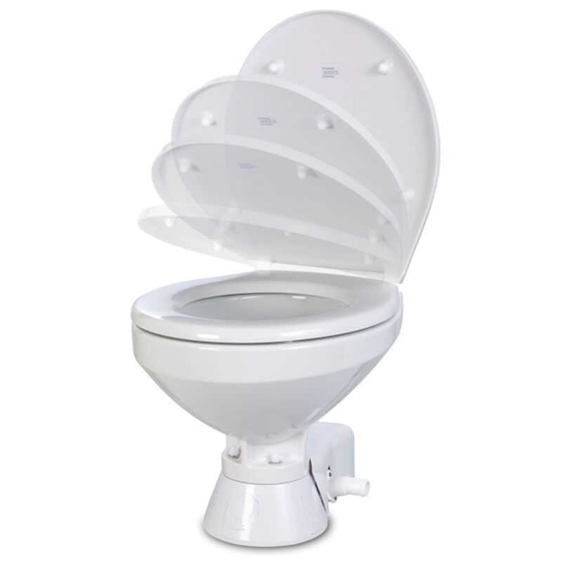JABSCO Quiet Flush Electric Toilet with Solenoid Valve, 12V | West Marine