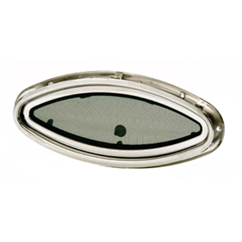 BOMAR Classic Series Elliptical Stainless Steel Portlight with Ring ...