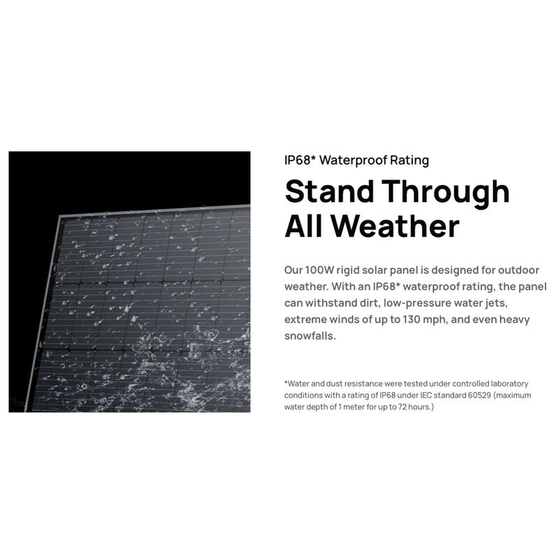 ECOFLOW 100W Rigid Solar Panel (IP68, two in one) | West Marine