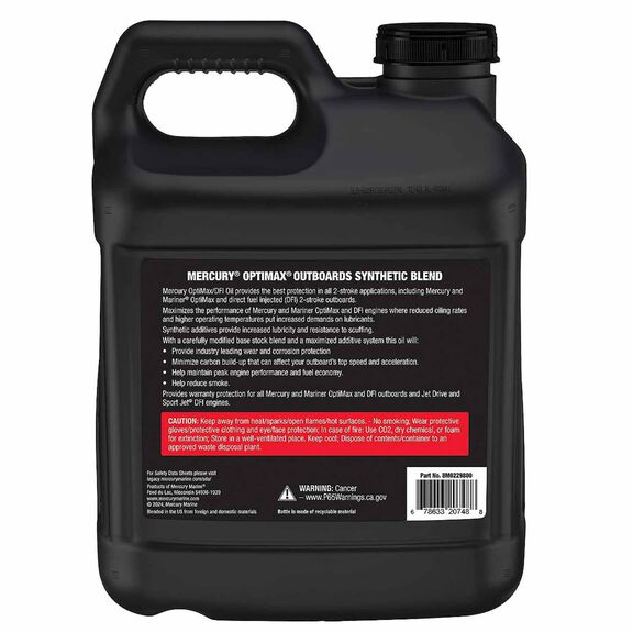Mercury 8M0229800 2.5 Gal Synthetic‑Blend DI Oil for OptiMax