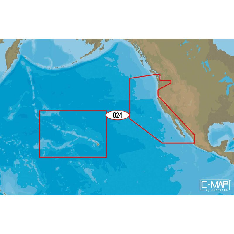 NA-Y024 USA West Coast and Hawaii C-MAP MAX-N+ Chart C-Card | West Marine