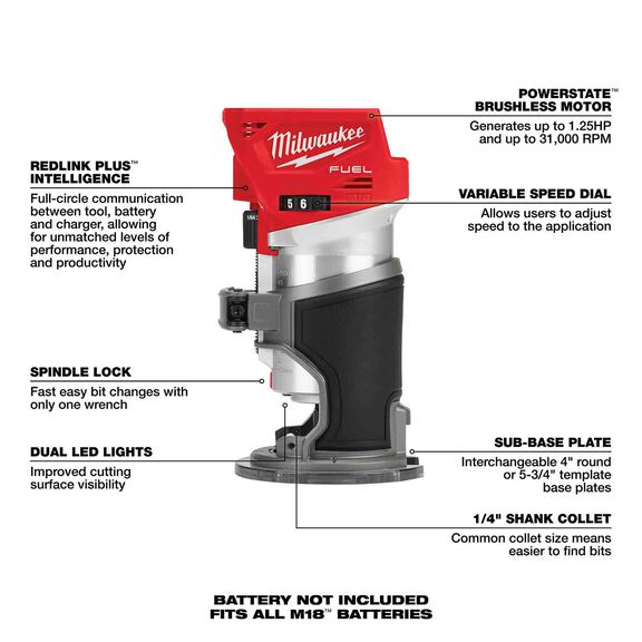 MILWAUKEE M18 FUEL™ Compact Router
