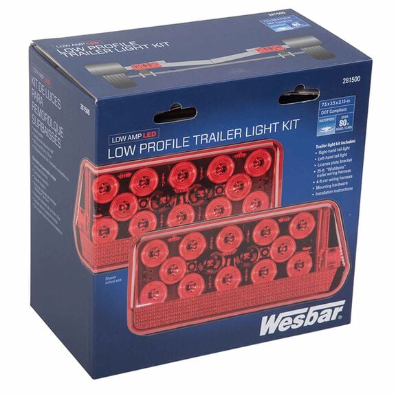 Wesbar Trailer Light Kit with Harness & Hardware | Over 80"