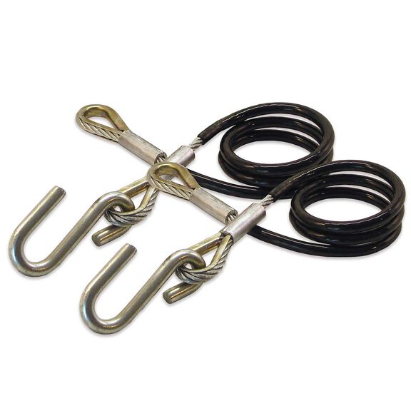 SEAFIT Trailer Safety Cable Set, Coiled, Class III, Pair