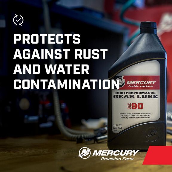 Mercury SAE 90 High-Performance Gear Lube, Quart