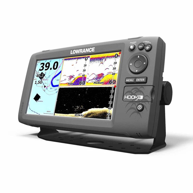LOWRANCE Hook-9 Fishfinder/Chartplotter with Mid/High CHIRP, DownScan ...