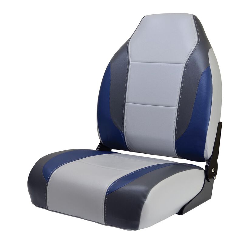 WISE SEATING Bass Boat Seat, Gray/Midnight Blue/Charcoal | West Marine