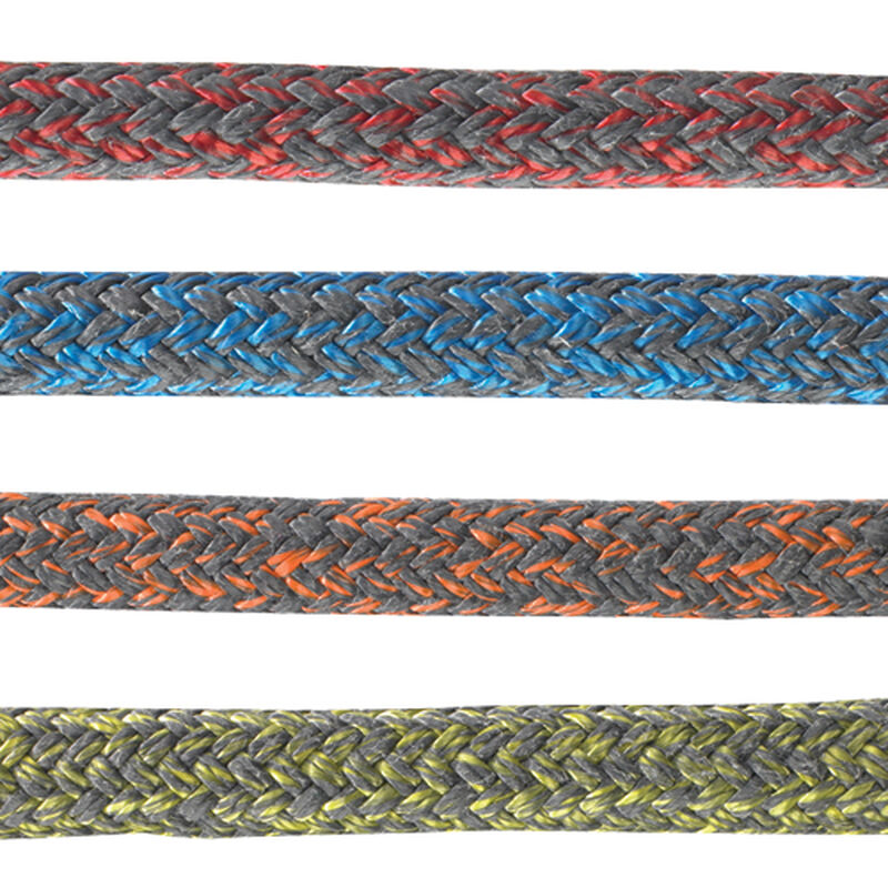 NEW ENGLAND ROPES 10mm Dia. Poly Tec Double Braid, Yellow, Sold by the ...