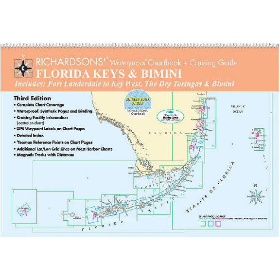 Richardson Waterproof Chartbook & Cruising Guide Keys/Bimini