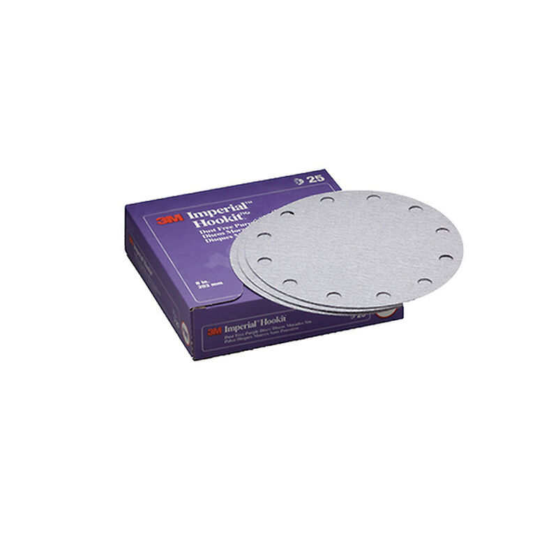 3M Imperial™ Hookit™ 8" Sanding Disc, Grit: 36, Dust Free: Yes, Backing ...