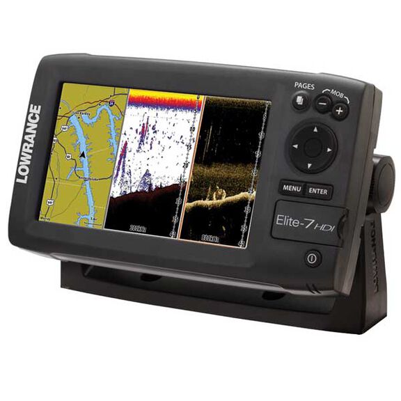 LOWRANCE Elite-7 HDI Combo Fishfinder / Charplotter, 83/200 + 455/800 ...