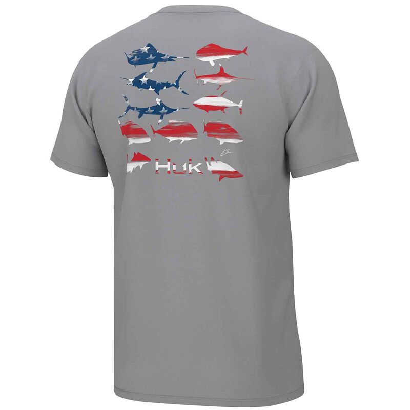 HUK Men's KC Flag Fish Shirt | West Marine