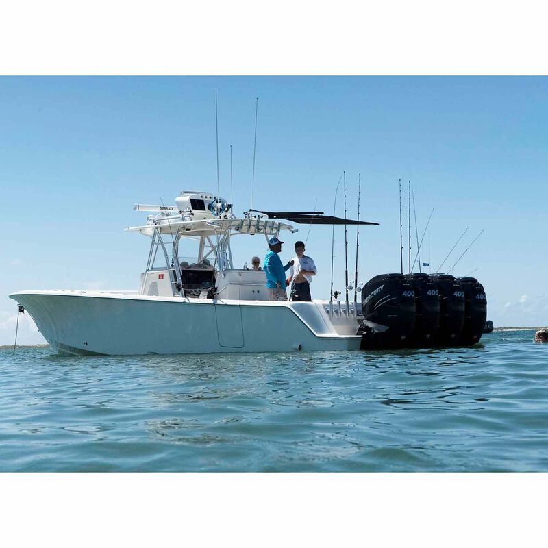 TACO MARINE ShadeFin Canvas Boat Shade with Storage Bag, Black | West ...