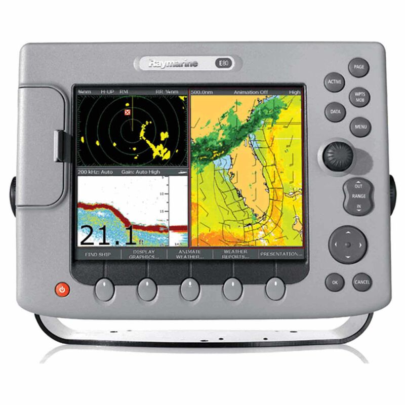 RAYMARINE E80 8.4" Waterproof Navigation Display & Marine GPS ...