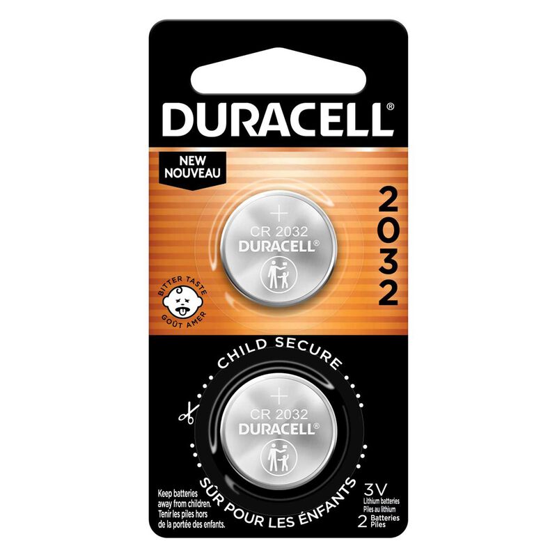 DURACELL 2032 Lithium Coin Batteries, 3V, 2-Pack | West Marine