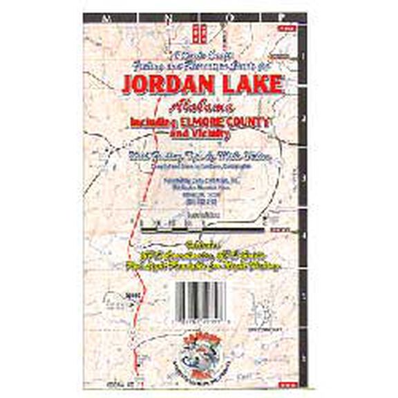 Jordan Lake, AL Waterproof Carto‑Craft Map – GPS & Fishing