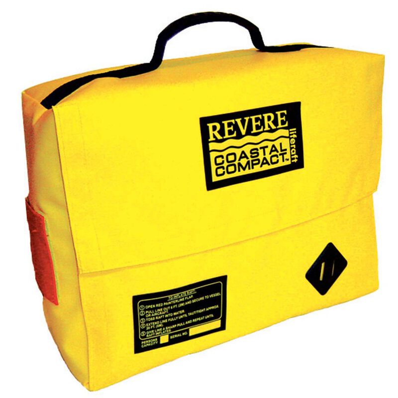 REVERE SURVIVAL Coastal Compact 4-Person Automatic Inflation Life Raft ...