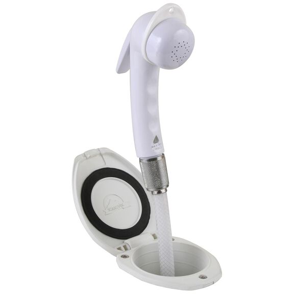 SCANDVIK Marine Recessed/Transom Shower with White Composite Gasketed ...