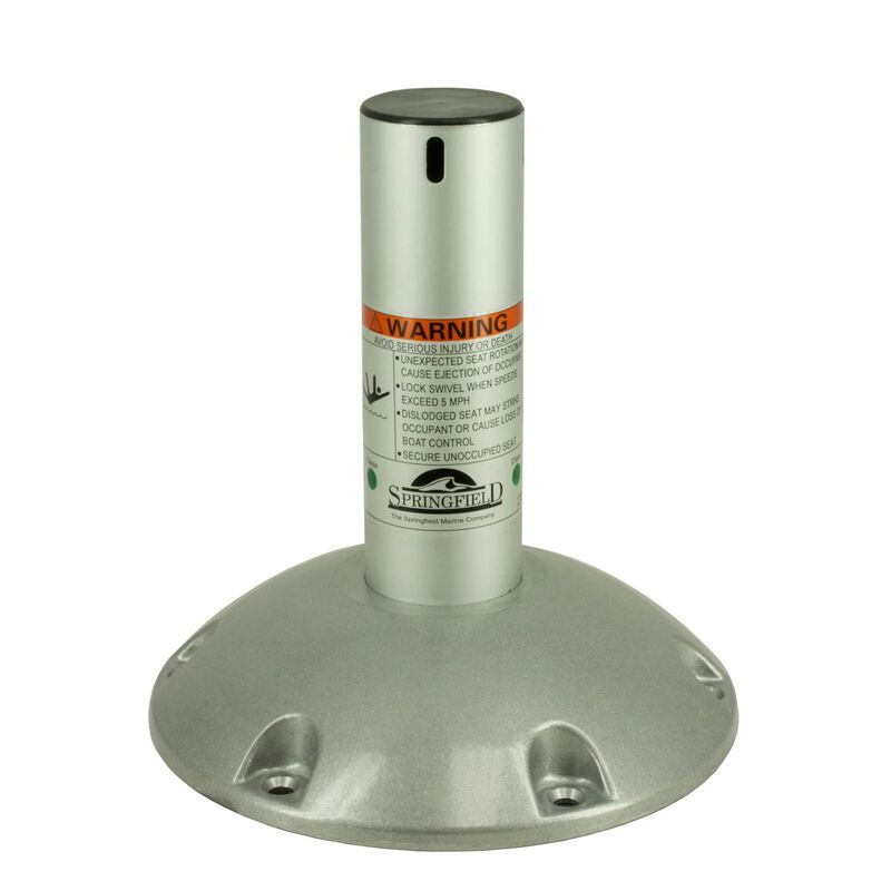 SPRINGFIELD 9" Fixed Height 2-3/8" Locking Explorer Pedestal, Silver ...