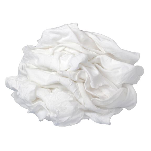 BUFFALO Rag Roll of New White Cotton Rags, 1 lb.