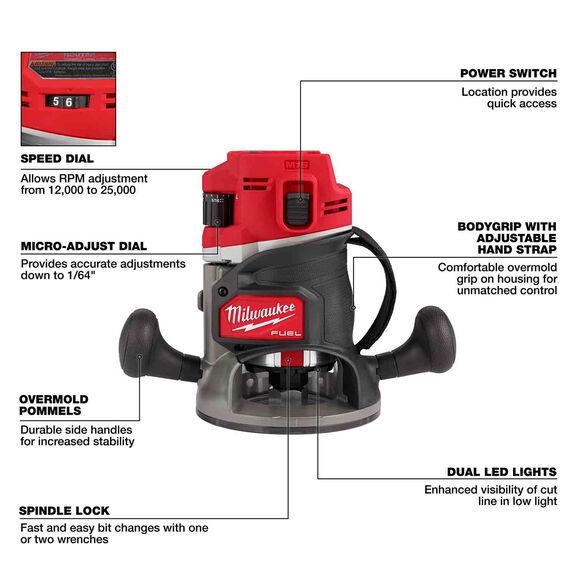 MILWAUKEE M18 FUEL™ 1/2" Router