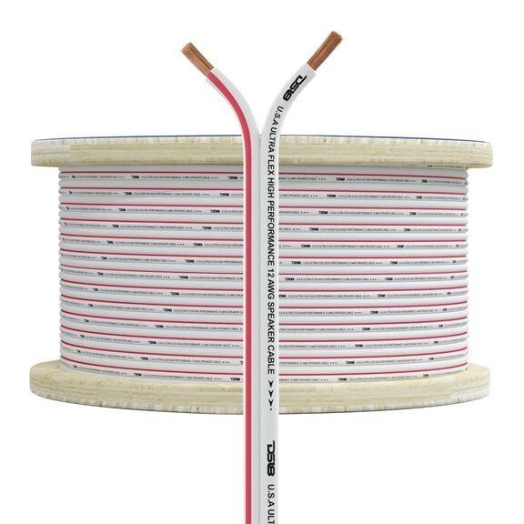 DS18 12-GA Marine Grade Tinned 100% Copper OFC Speaker Wire, 150 Feet