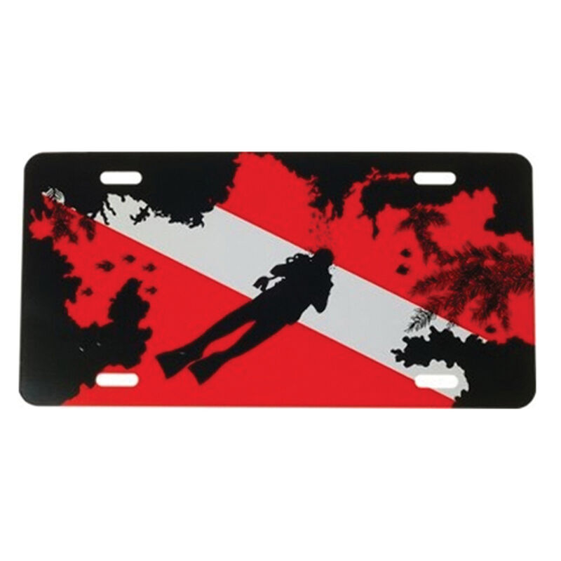 MARINE SPORTS Airbrushed Diver Dive Scene License Plate | West Marine