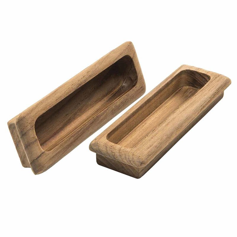 WHITECAP Teak Large Rectangular Drawer Pull (2 pack) | West Marine