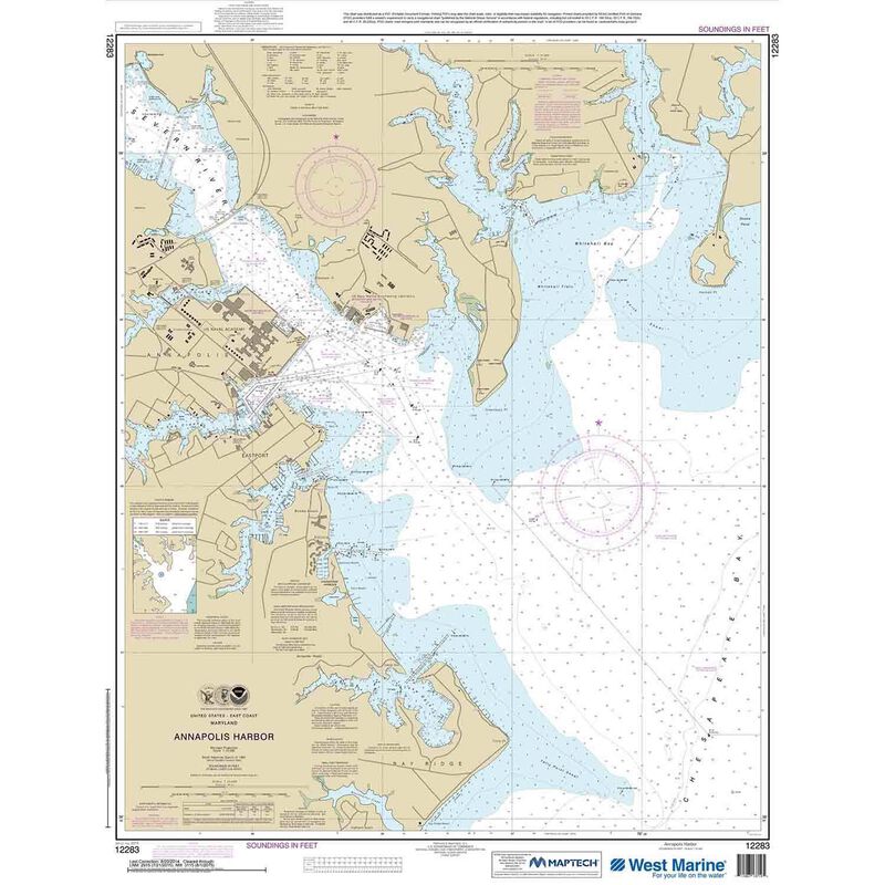 NOAA Maptech® NOAA Recreational Waterproof Chart-Annapolis Harbor ...