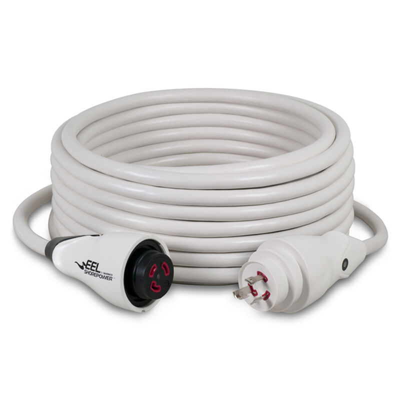 MARINCO Marinco 50 Foot EEL Shore Power Cord Set, 30 Amp, 125V, White ...