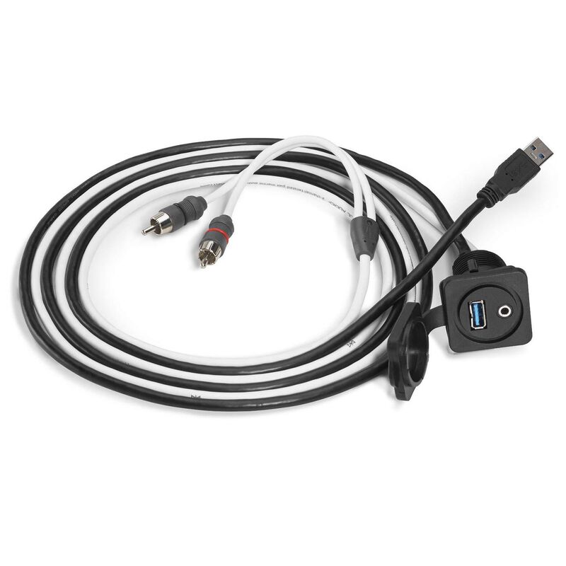 JL AUDIO 6' Combo 3.5 MM Audio Jack and 9 Wire USB Port Cable | West Marine