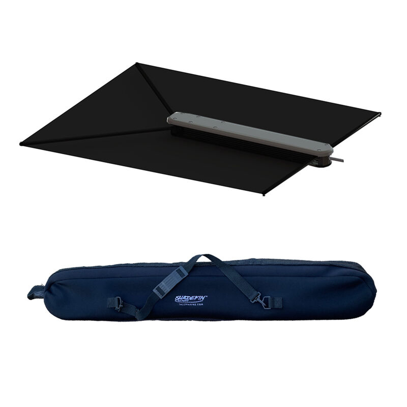 TACO MARINE ShadeFin Canvas Boat Shade with Storage Bag, Black | West ...