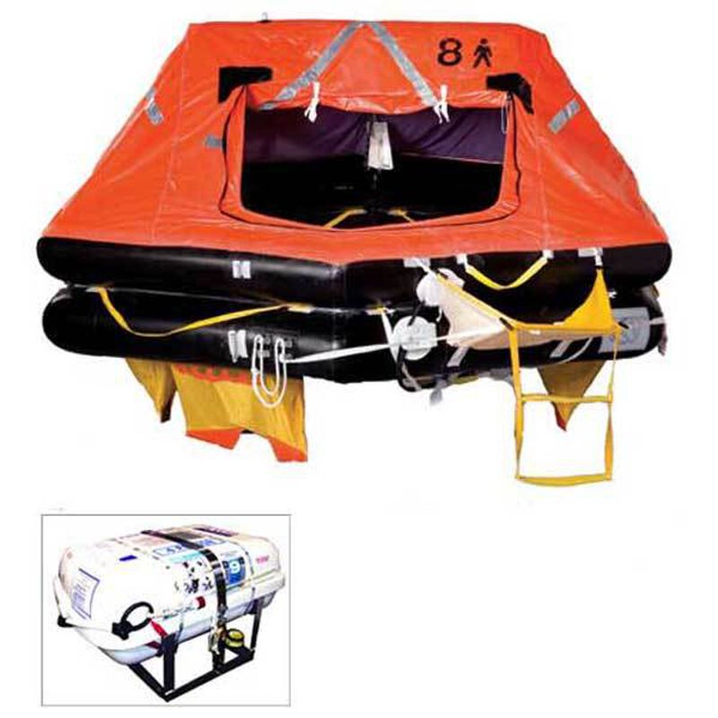 SURVIVAL TECHNOLOGIES OceanMaster Life Raft with Low-Profile Container ...
