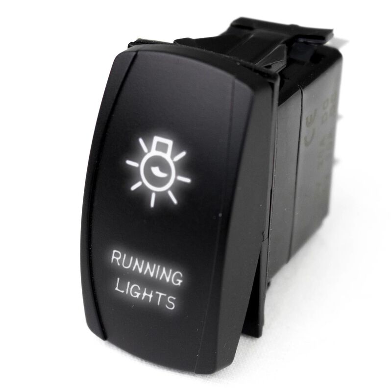 MARINE SPORT LIGHTING Logo Rocker Switch, Running Lights, White | West ...