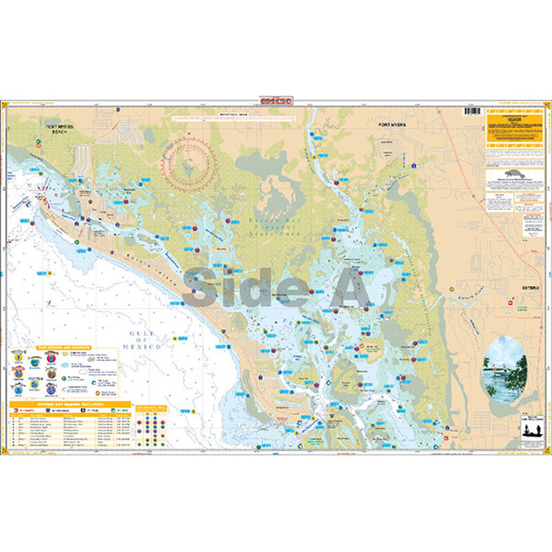 WATERPROOF CHARTS Estero Bay Inshore Fishing Chart | West Marine