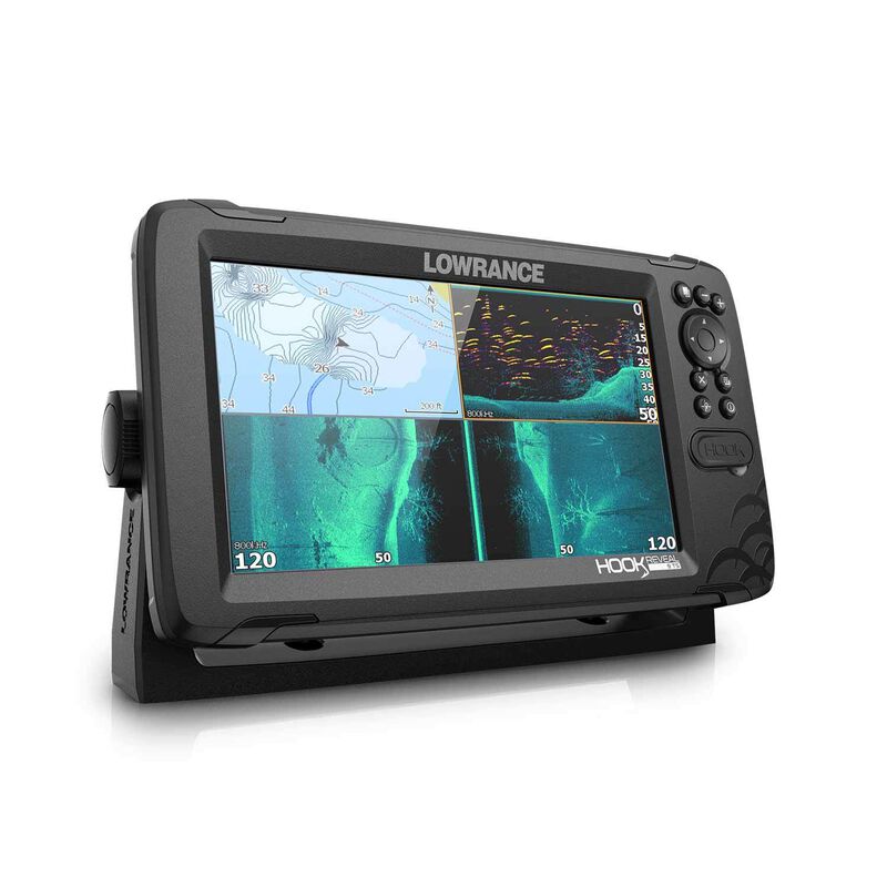 LOWRANCE HOOK Reveal 9 Triple Fishfinder/Chartplotter Combo with ...
