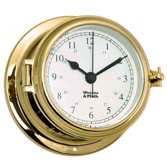 WEEMS & PLATH Endurance II 115 Brass Quartz SHIP'S BELL Clock