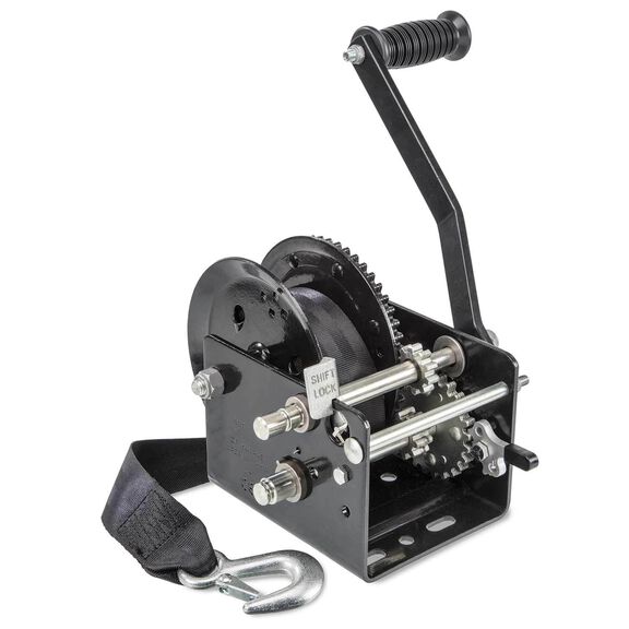 WEST MARINE 2600 lb. Two Speed Manual Trailer Winch with Strap