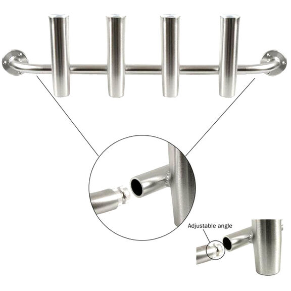 TACO MARINE 4-Rod Transom Mount Rod Holder