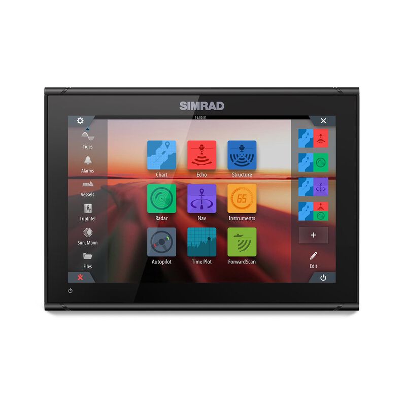 SIMRAD GO12 XSE Chartplotter Display with TotalScan Transducer and ...